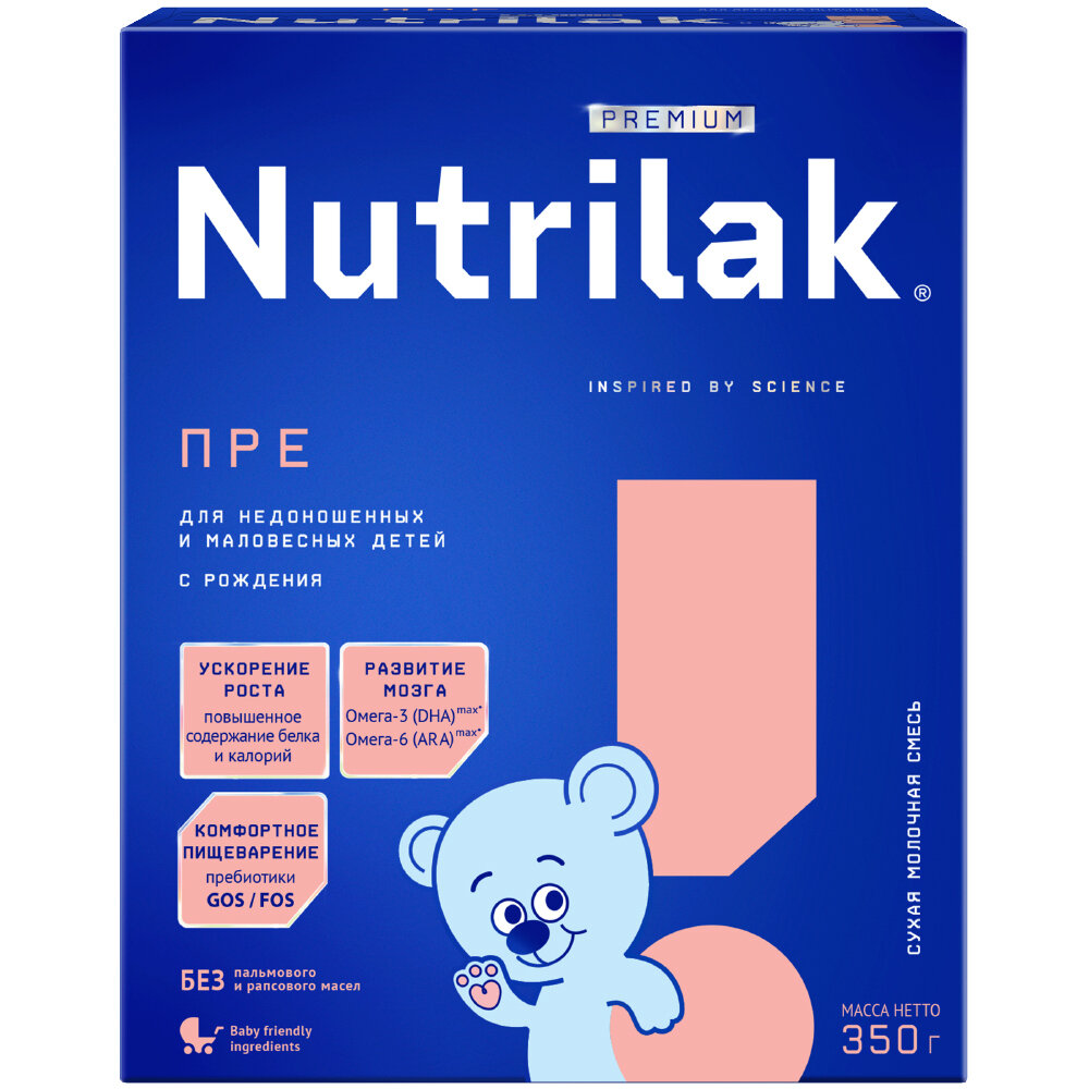Nutrilak premium пре смесь сухая молочная для недоношенных и маловесных детей 350 гр