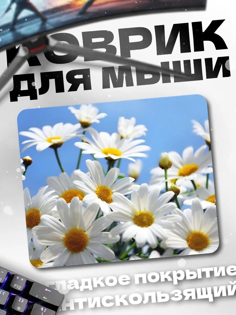 Коврик для мыши поле ромашек