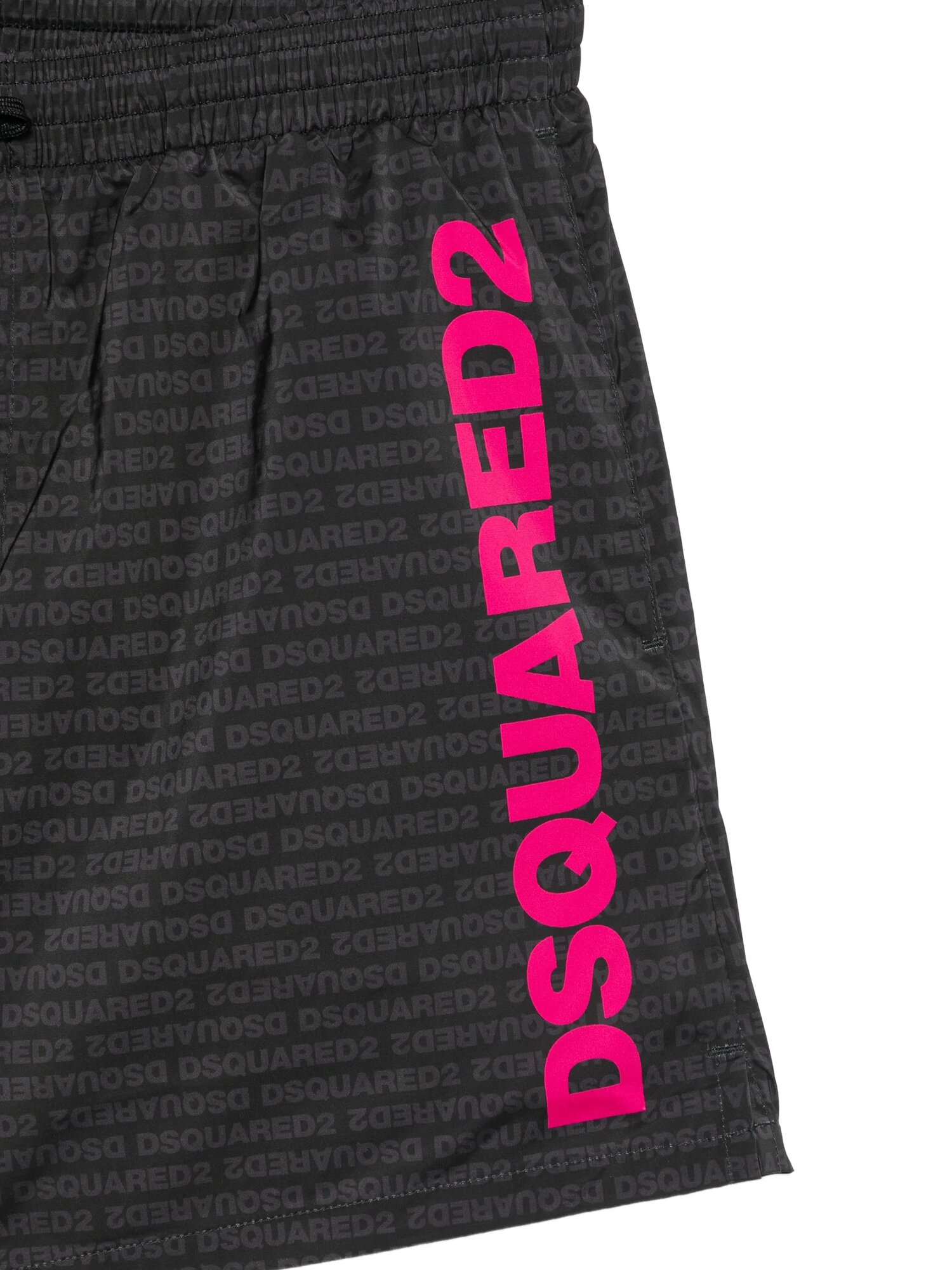 Шорты для плавания DSQUARED2 Logo-print drawstring swim shorts, размер 50, черный/черный — фото 1