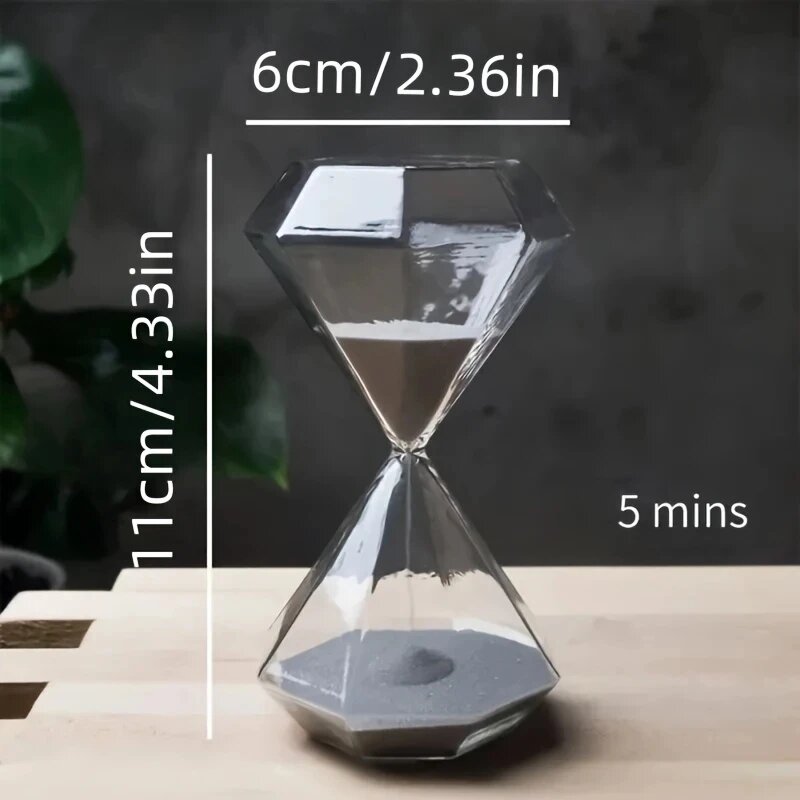 Песочные часы 5 минут, Kj001-80, бриллиантовой формы