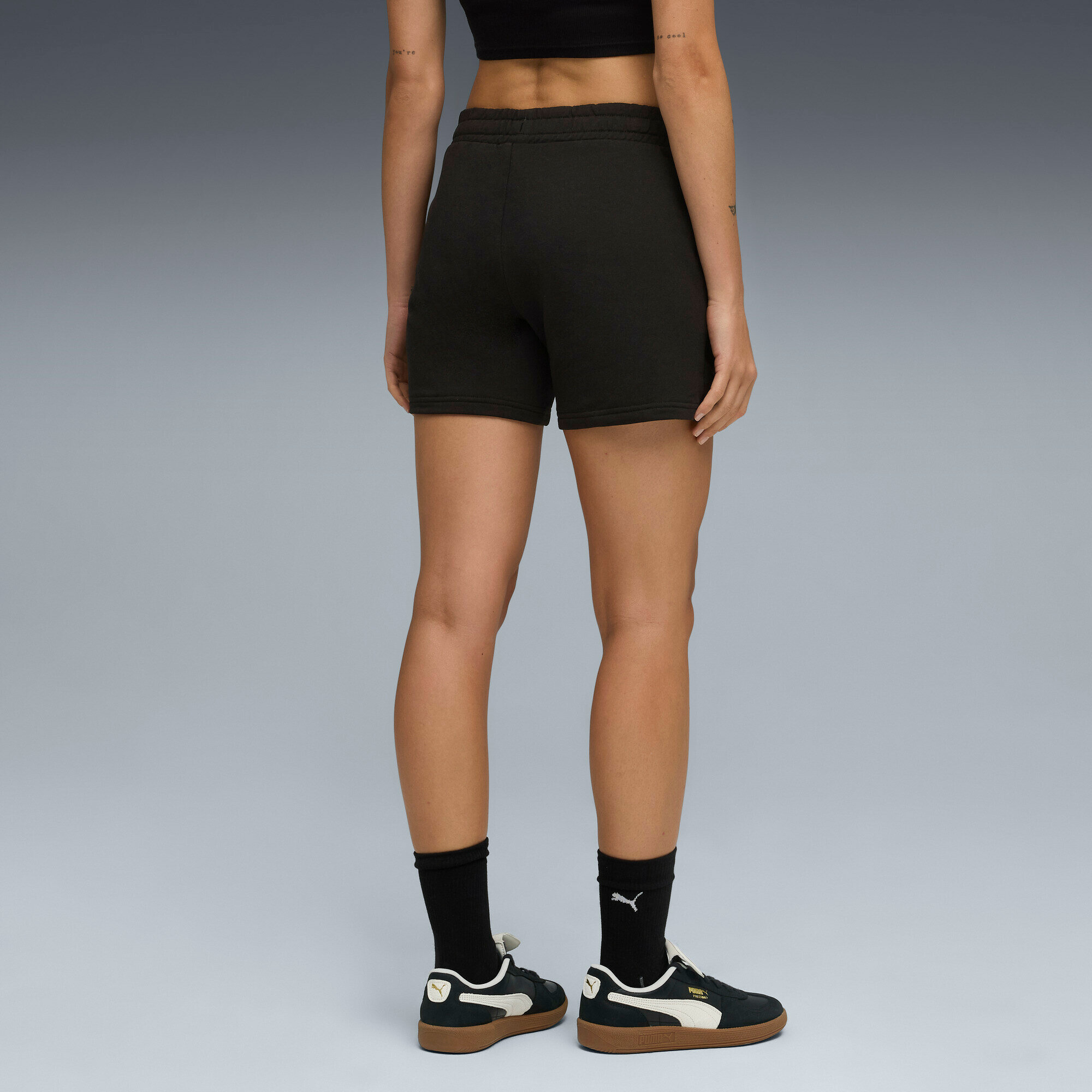 Шорты PUMA ESS ELEVATED Mid-Rise Shorts, размер XS, черный — фото 1