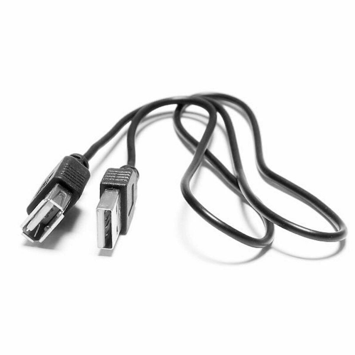 USB 2.0 удлинительный кабель-адаптер с разъемом «папа-мама», сверхскоростной кабель, черный, 60 см