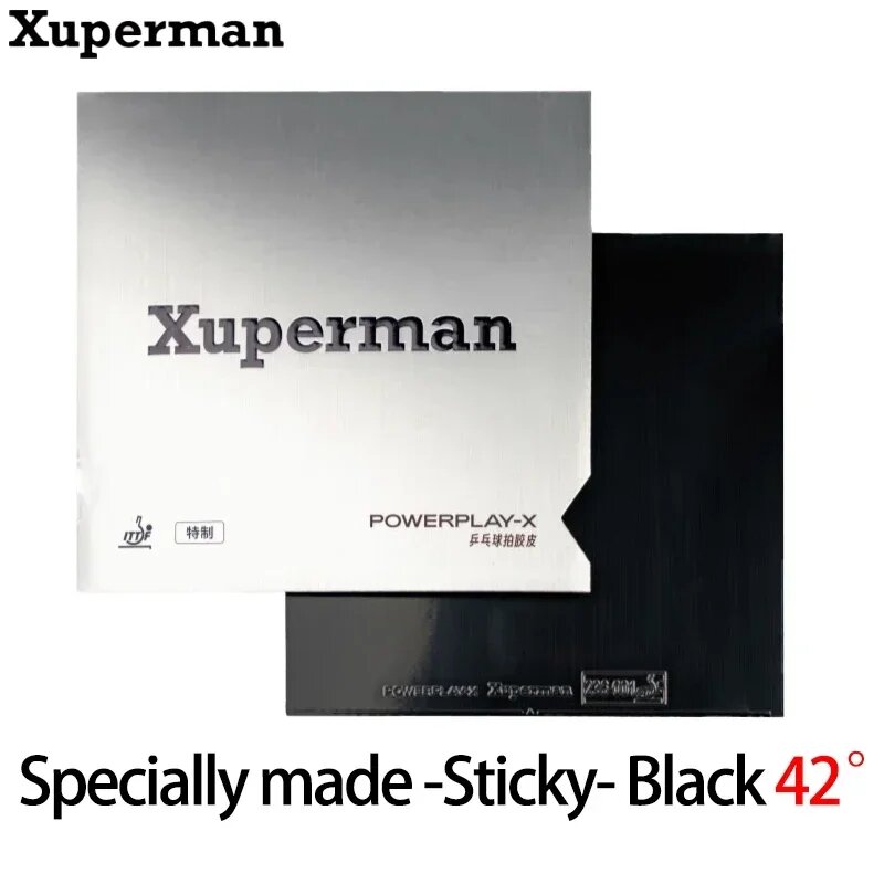 Xuperman Powerplay-X, резина для настольного тенниса, черная, 42°