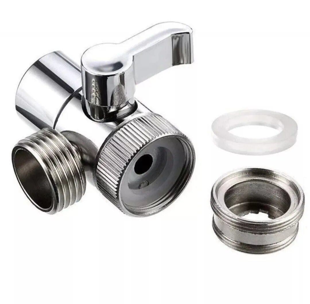 Насадка-дивертор на кран 1/2" из нержавейки AISI 304, для гигиенического душа, быстрый монтаж