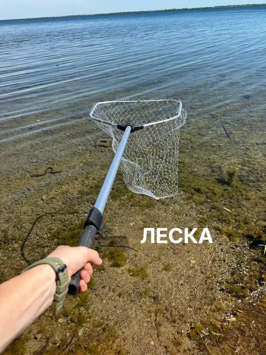 Рыболовный подсак Vitfishing, складная голова, 60см, леска — фото 1