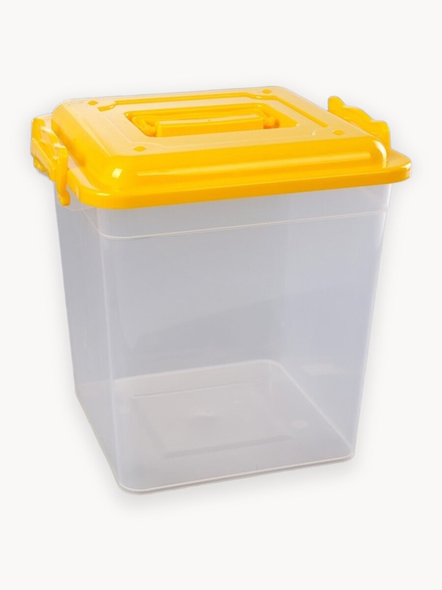 Контейнер Альтернатива, для хранения, квадратный, 12 л, 28x26x28 см, микс