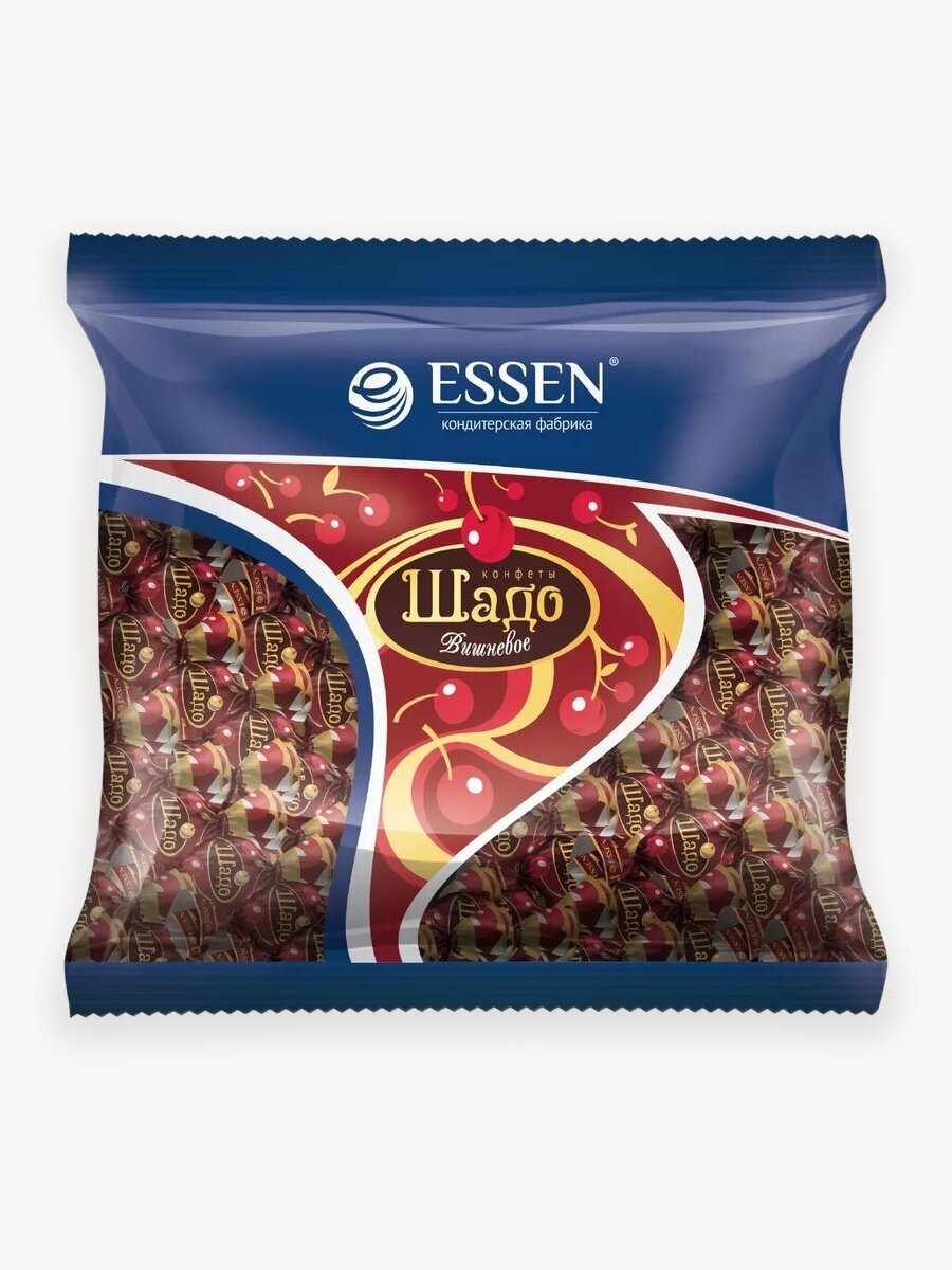 Конфеты Шадо с желейно-вишневой начинкой в глазури, пакет 500 г.