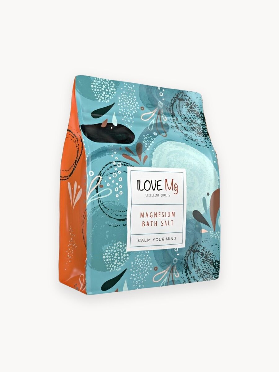 ILOVE Мg, Магниевая соль для ванн (Английская соль Epsom ), пакет 3 кг.