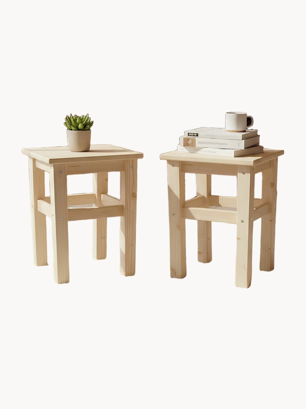 Комплект Табуретов 2 шт. Табурет из массива сосны 33х33х45