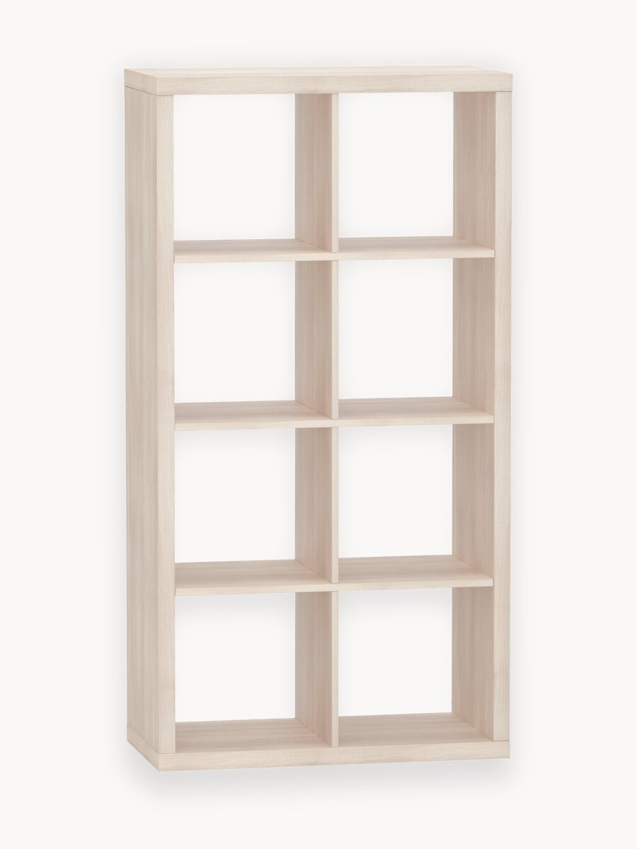 Стеллаж Eken 8 ячеек, ШхГхВ 77х39х147см, лхдф, сотовое наполнение, акация