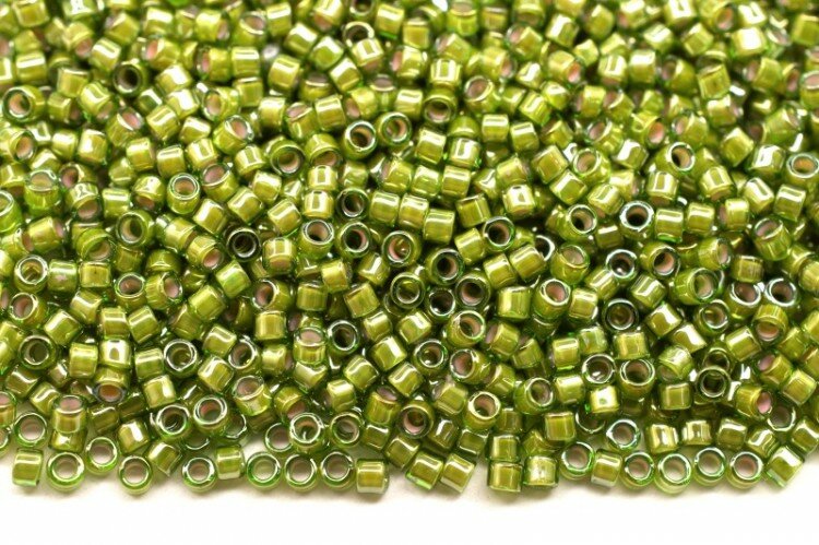 Бисер японский TOHO Treasure цилиндрический 11/0 #1046 перидот/оранжевый, окрашенный изнутри, 5 грамм