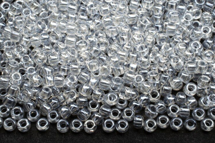 Бисер чешский PRECIOSA круглый 10/0 48102 прозрачный радужный, 5 грамм