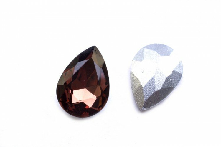 Кристалл Капля 14х10мм, цвет аметист, стекло, 26-051, 2шт