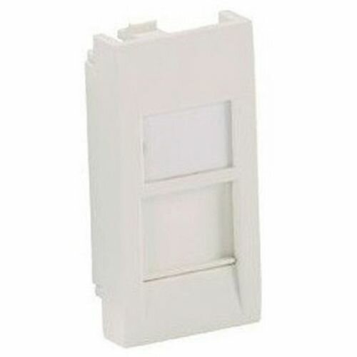 Вставка Panduit CFA1FSAW-X прямая со шторкой 22.5x45 1xMini-Com ПВХ белый (упак:10шт)
