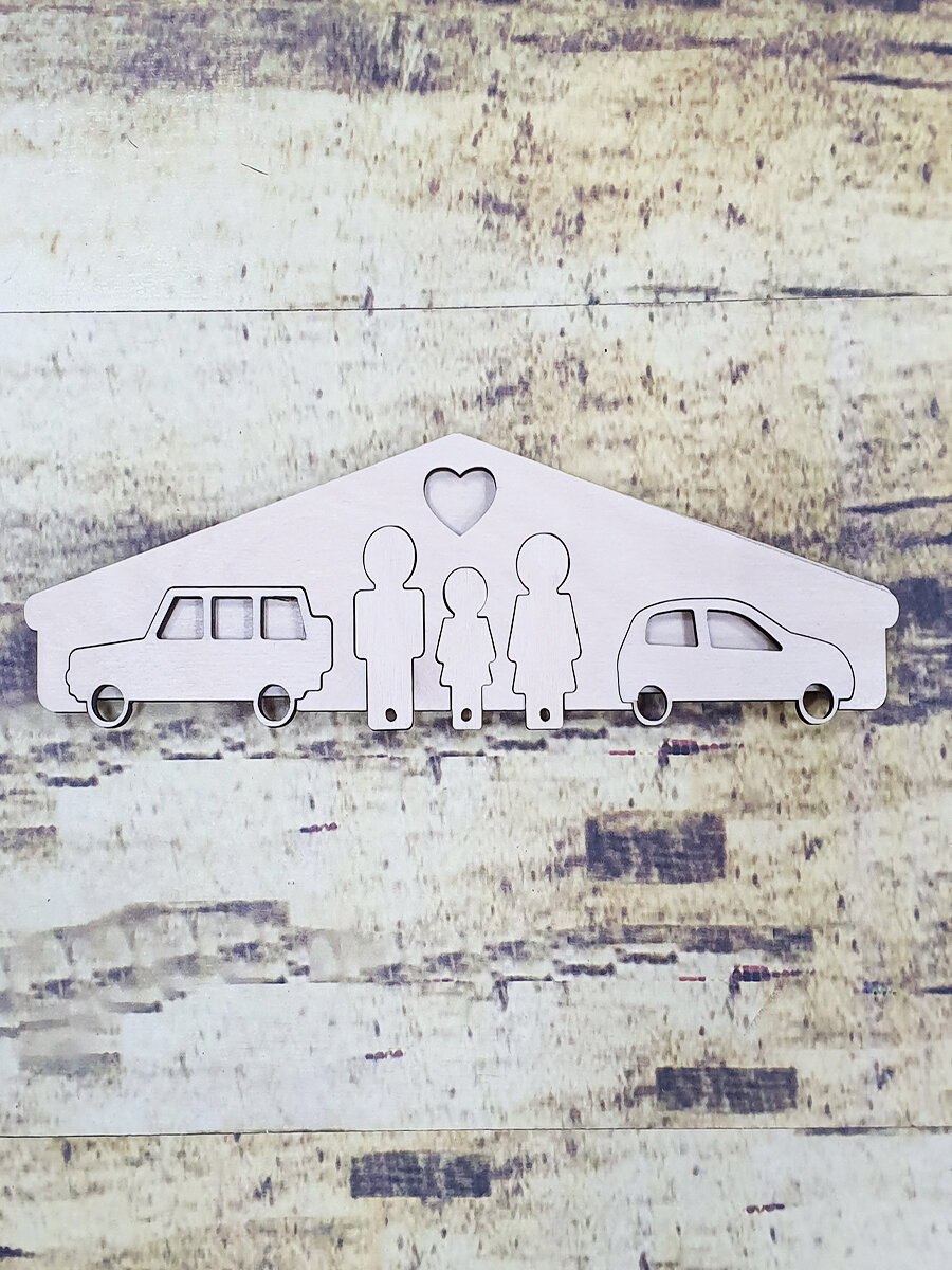 Деревянные заготовки / Декупаж, деревянная заготовка для творчества Добрый мастер "Ключница" 25*7,5см, толщина 6мм (1шт)