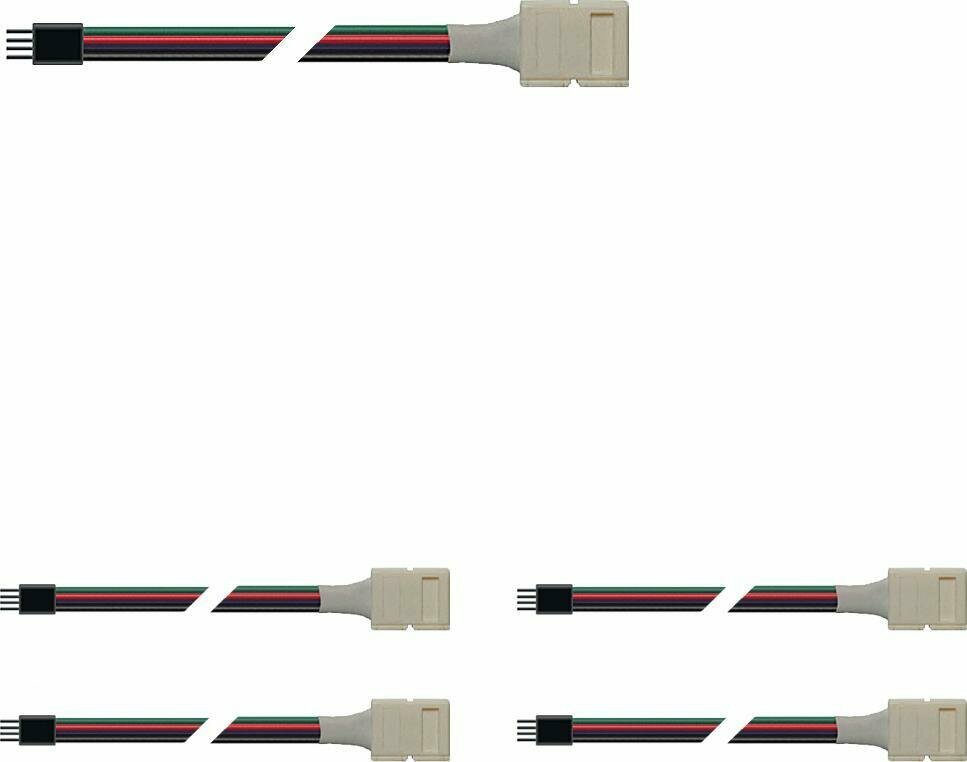 Коннектор JazzWay PLSC-10x4/15/4pin для светодиодных лент STN-5050, MVS-5050 RGB (комплект из 4 шт)
