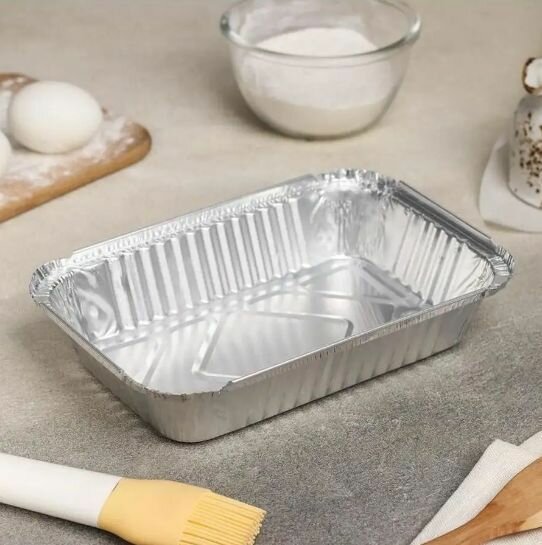 Форма для выпечки алюминиевая многоразовая 5 шт, 294x194x44 мм, термостойкие формы для запекания