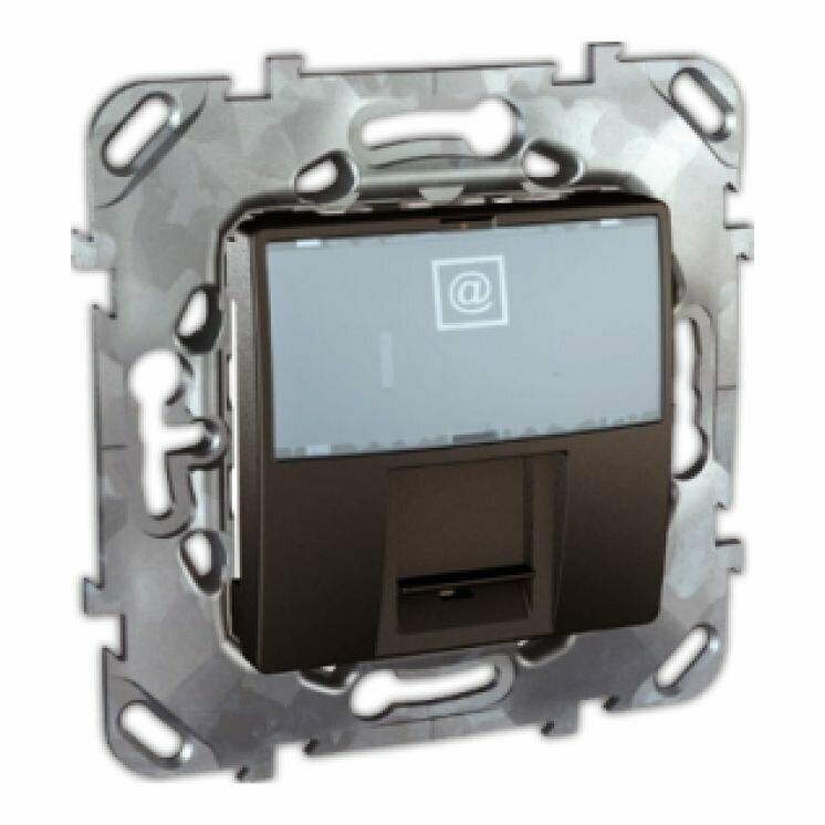 MGU5.421.12ZD Розетка компьютерная 1хRJ45 кат 5е графит Schneider Electric UNICA