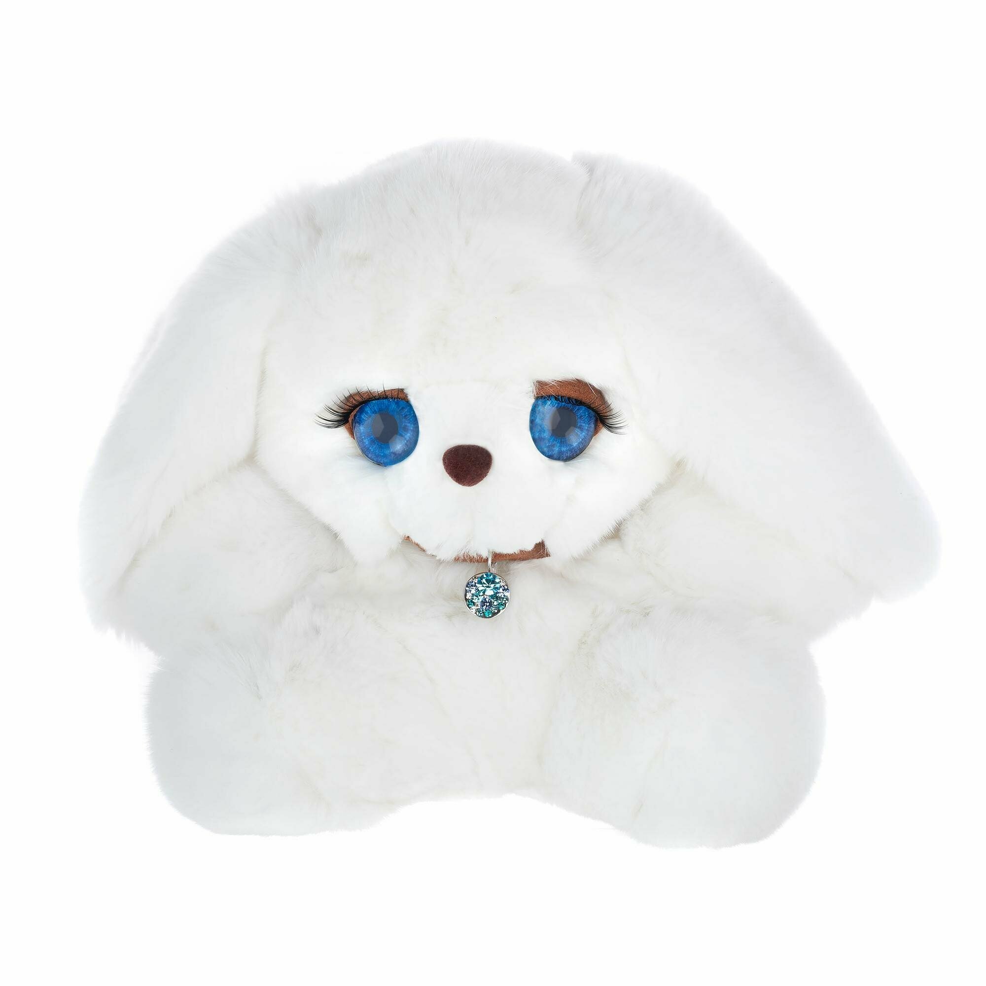 Мягкая игрушка зайчик Holich Toys из натурального меха Боня белый, зайка, мягкие игрушки, игрушки для детей, детские игрушки, игрушки для девочек, игрушки для мальчиков