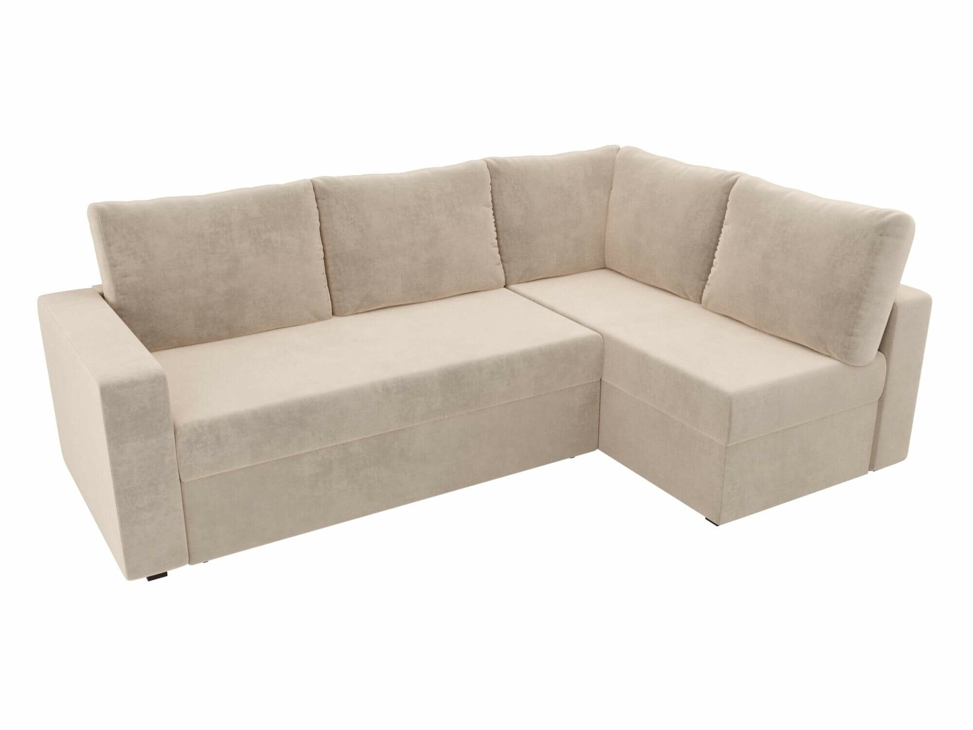 Artum Угловой диван Оливер велюр бежевый правый