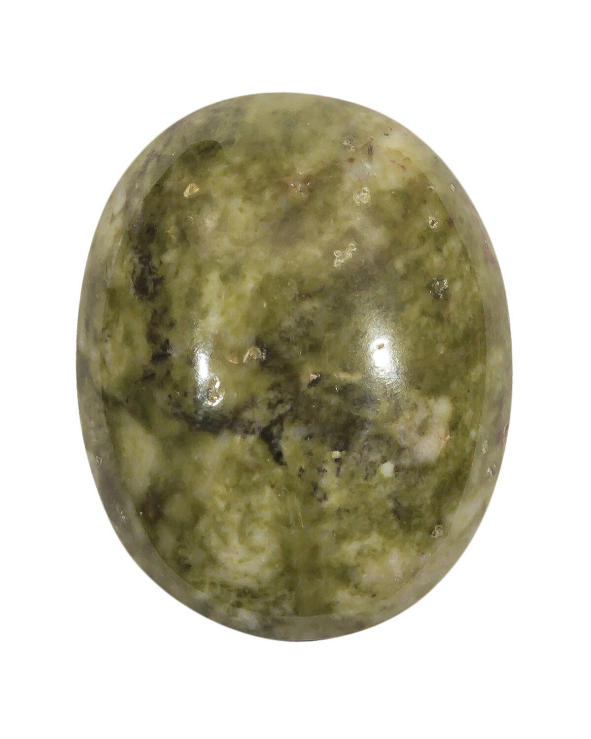 Кабошон эпидот 31х25х8 мм.