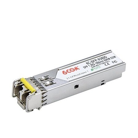 Трансивер 6COM 6C-eSFP-0480 155M/1000M/2488M e2.5G-ZR+ 1550nm 80 км 2.125G/2.5G
