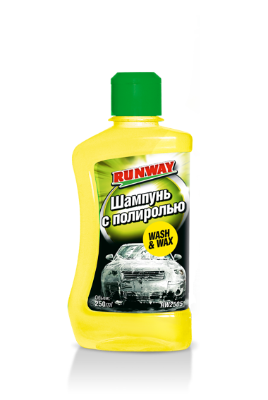 Шампунь RUNWAY RW2505 с полиролем, для авто, концентрат, 250 мл