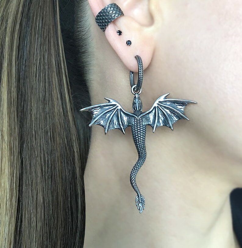 Серьги конго, одиночные