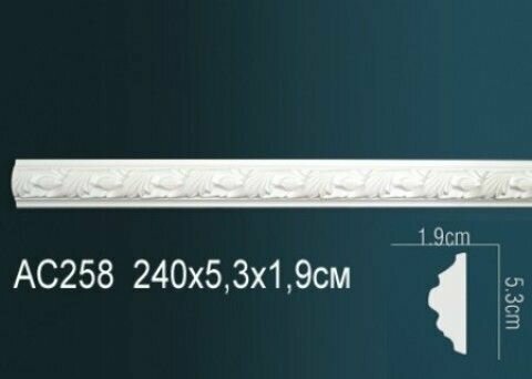Молдинг из полиуретана Perfect гибкий AC 258F (53*19*2400мм)