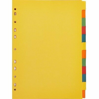 Разделитель листов Attache А4 картонный 12 листов цветной (297х210 мм), 327174