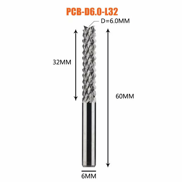 Dreanique рашпильная фреза кукуруза (6x32x60x6) PCB-D6.0-L32 39806