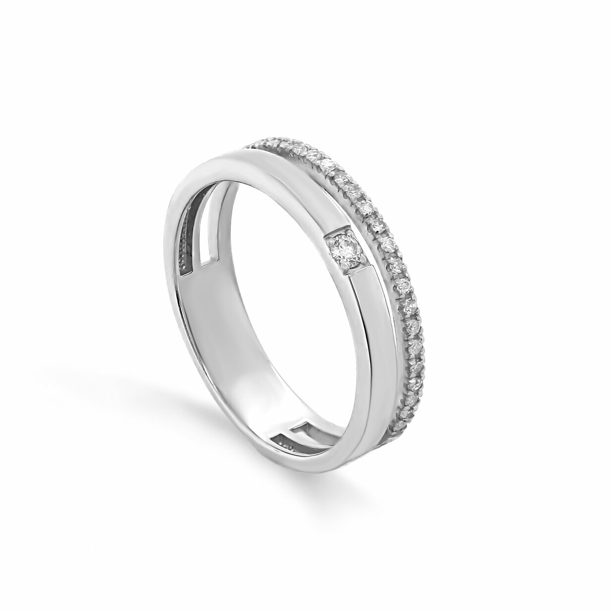 Кольцо, белое золото, 585 проба, бриллиант