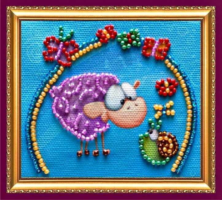 Магнит Овца и улитка АМА-094