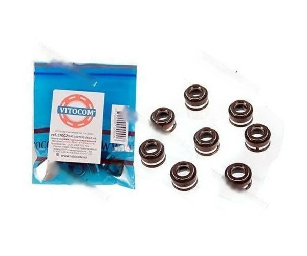 Колпачки маслосъемные а/м Камаз Vitocom 8шт. предотвращают попадание масла в камеру
