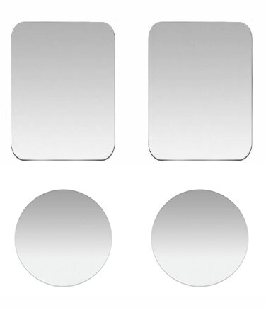 Набор пластин для магнитных держателей 4 шт(2 шт прямоугольные, 2 шт круглые)