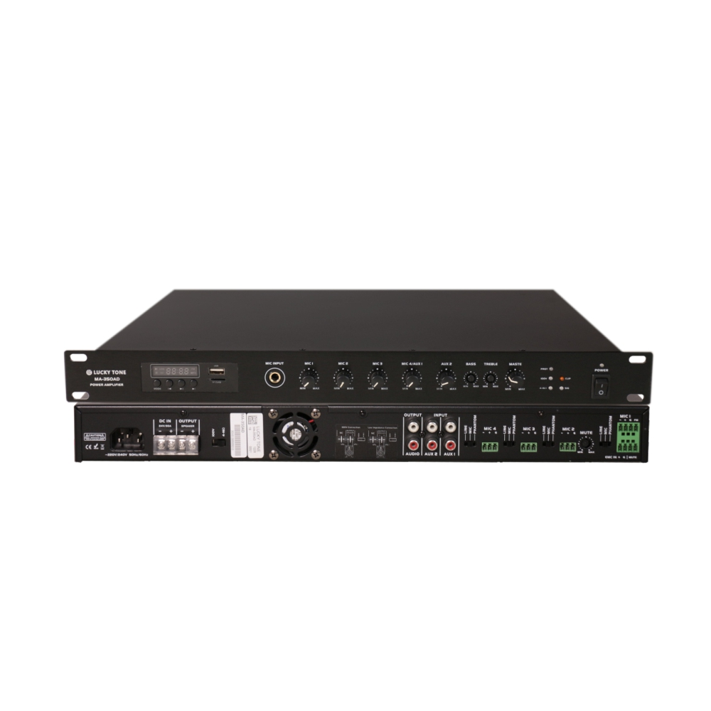 Lucky Tone MA-120AD Микшер усилитель с источниками звука Mp3/FM/Bluetooth мощность 120 Вт