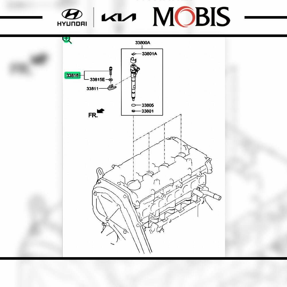 Болт М8 4 шт. для Hyundai H-1 Grand Starex 2007-2015, H-100 Porter 2006-2016 / арт. 338164A100 / бренд MOBIS