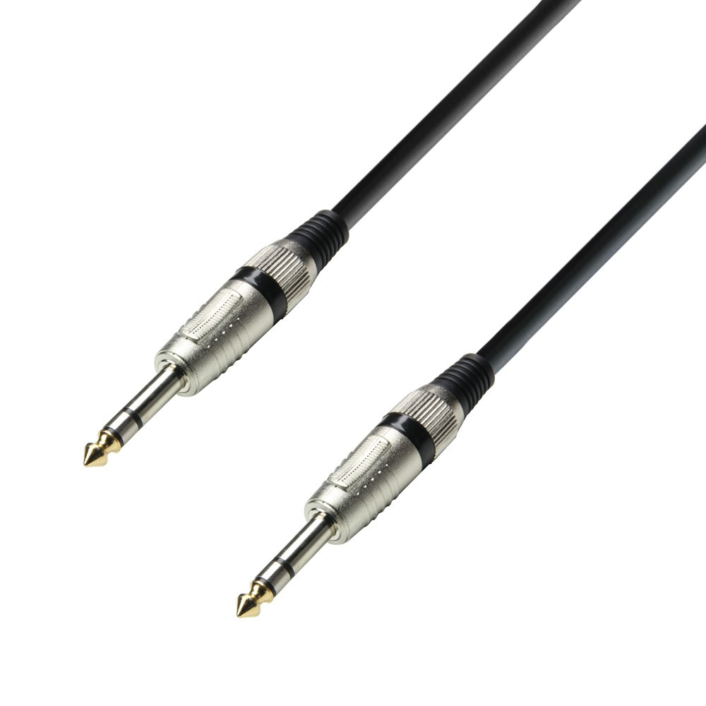 Adam hall k3 bvv 0600 - кабель аудио trs (jack) stereo 6.3 mm - trs (jack) stereo 6.3 mm, 0.22 мм2, 6 м, черный
