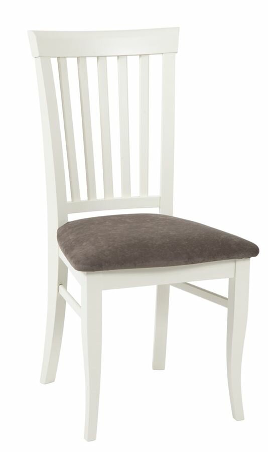 Стул полумягкий Лотос Red Black белый, серый, дерево, ткань, мягкое сиденье, без подлокотников