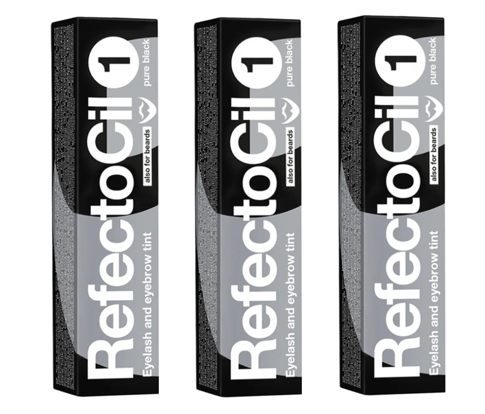Краска RefectoCil для бровей и ресниц, тон №1, 15 мл - 3 штуки