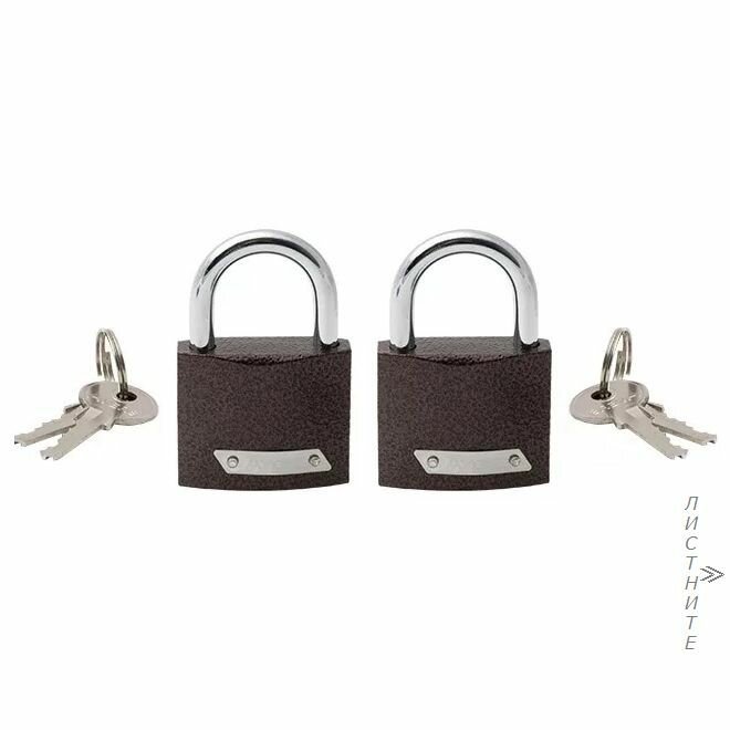 Замки под один ключ 2 замка 4 ключа PD-01-50 (one key) (2) Avers