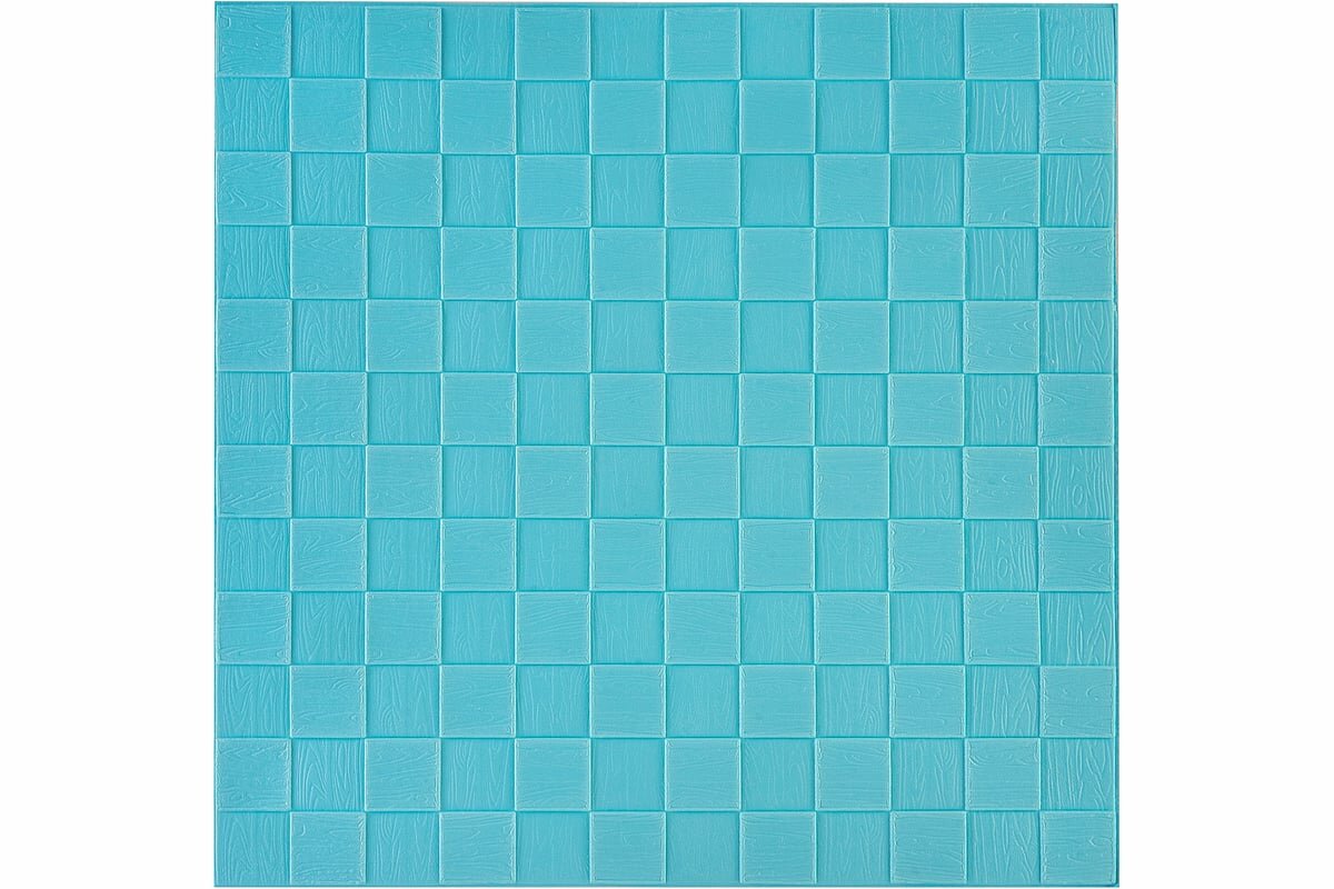 LAKO Мягкая самоклеящаяся 3D панель комплект 5 шт Деревянная мозаика голубой 70x70см LKD-29-05-502-KO