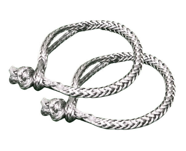 Софт шакл "4X4 CLUB". Комплект из 2 шт. Диаметр троса 6 мм. Максимальная нагрузка 5 т. Цвет серый