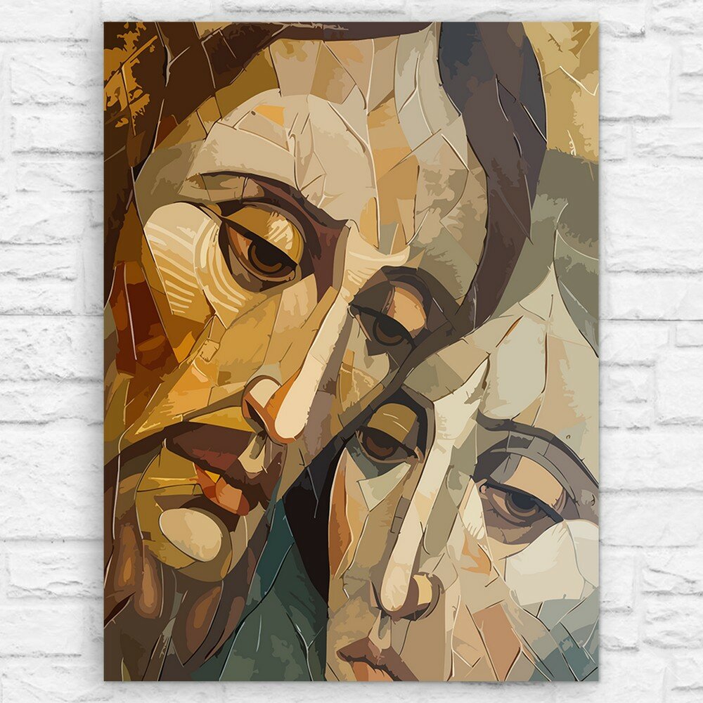 Картина по номерам на холсте японская Мона Лиза (Азиатская эстетика, Mona Lisa) - 15700 30x40 В