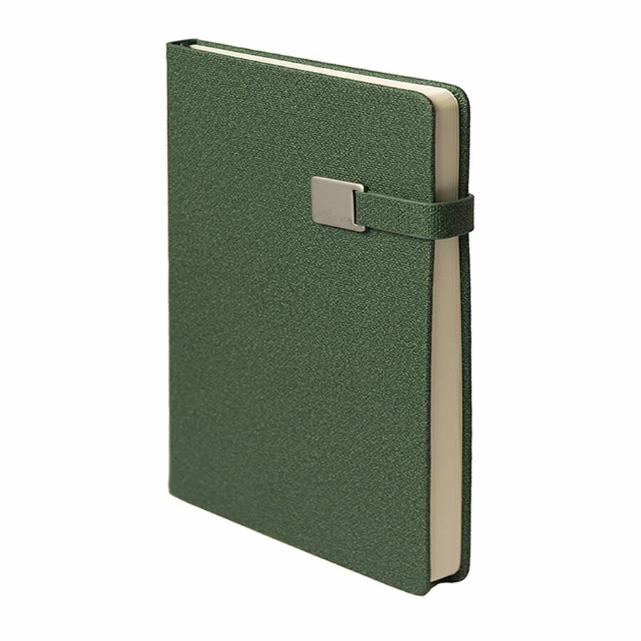 Ежедневник-планер учителя (планинг), записная книжка, блокнот недатированный Linnie, А5, темно-зеленый, кремовый блок