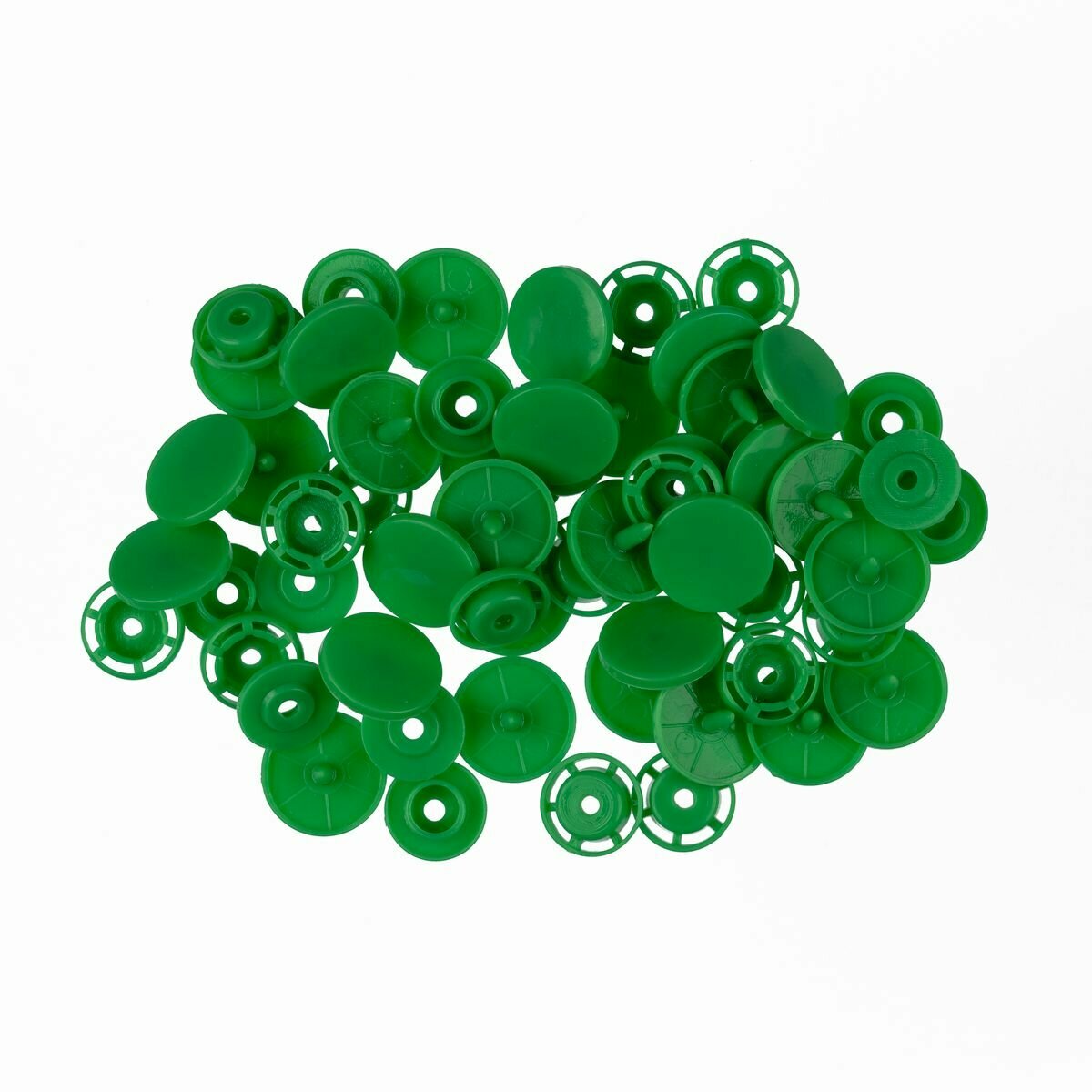 Кнопки "Micron" POM-15 Кнопки пластиковые d 15 мм 15 шт. № 008 зеленый