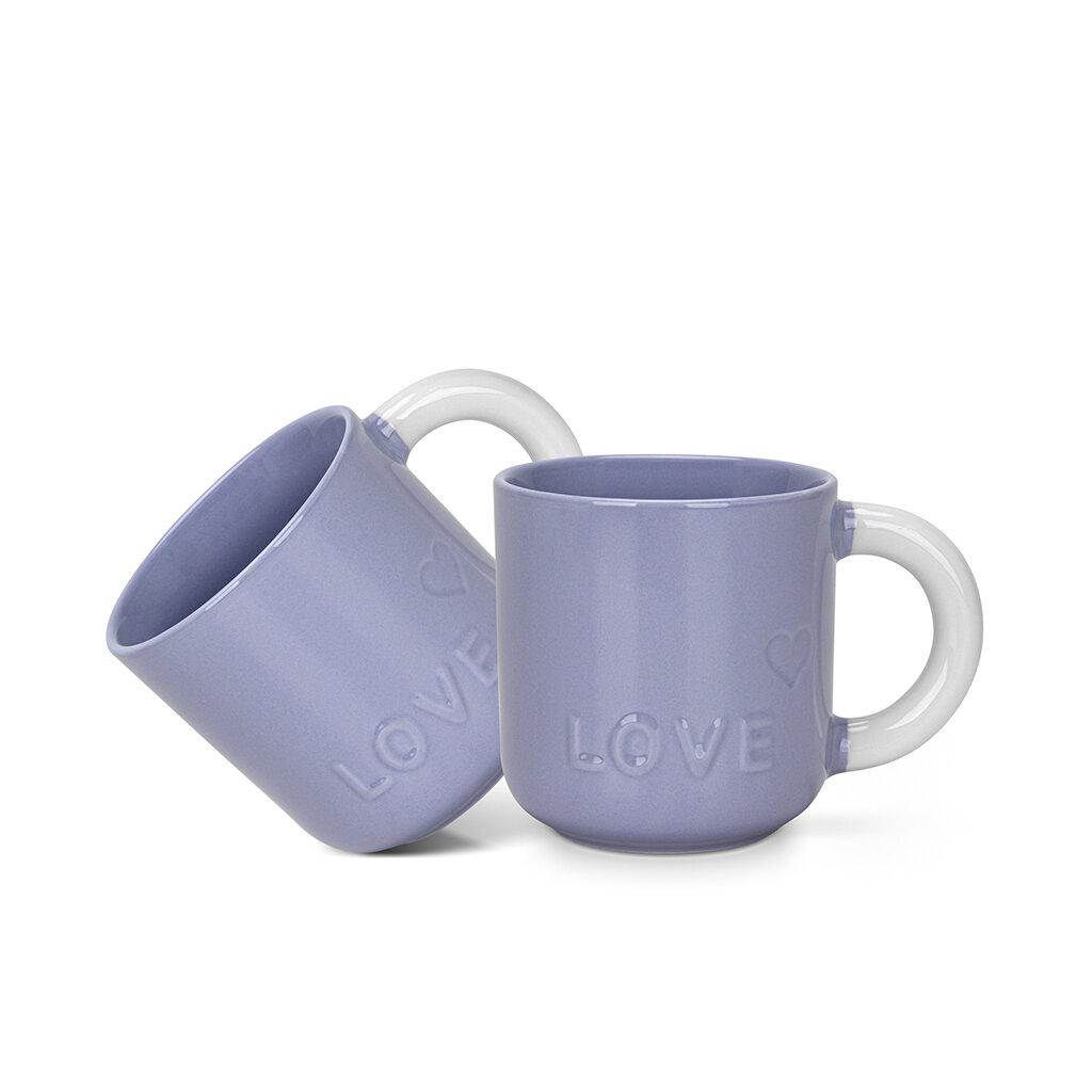 Набор из 2-х фарфоровых кружек 400 мл Lilac