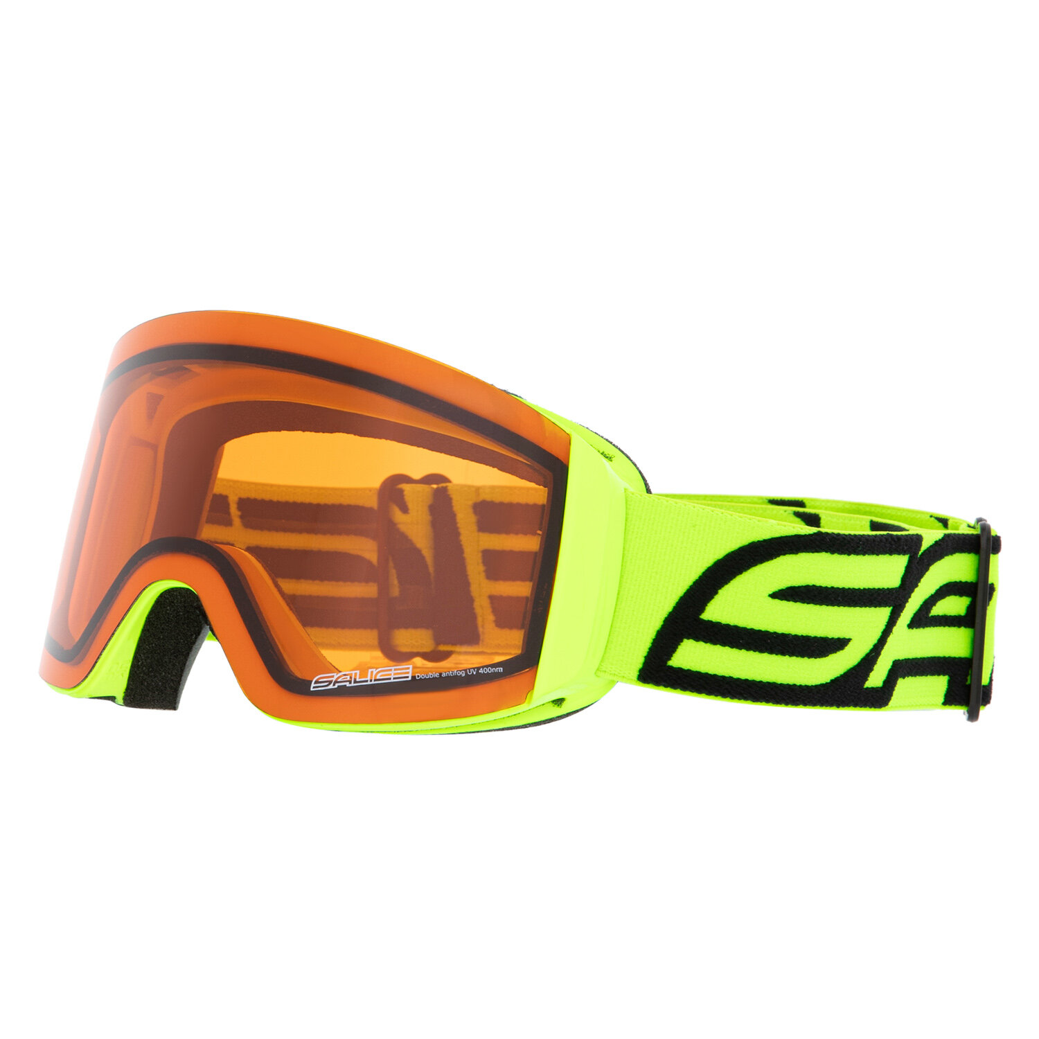 Маска горнолыжная Salice 107DAF Lime/DA Orange S2 (Возраст:8-12)