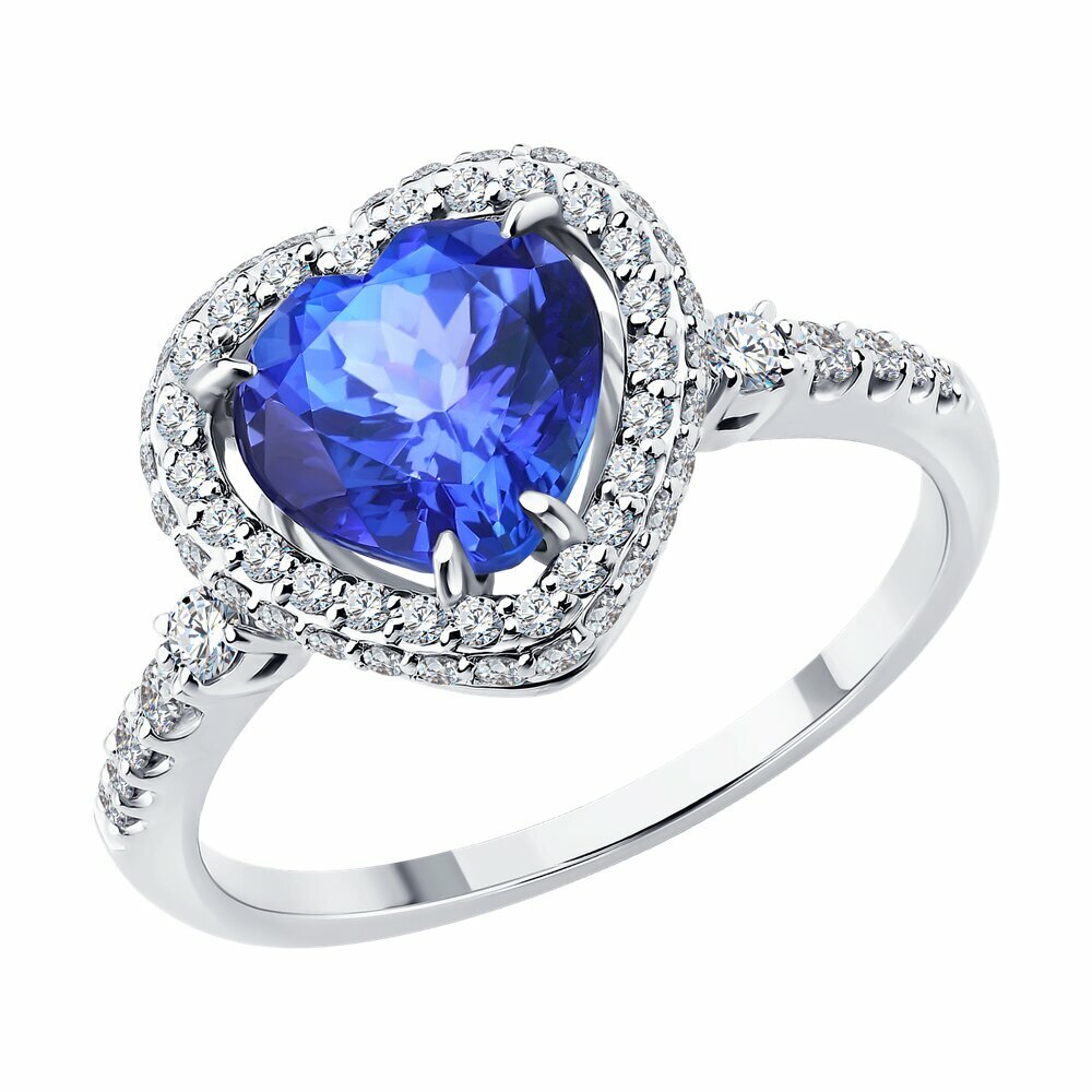 Кольцо, белое золото, 585 проба