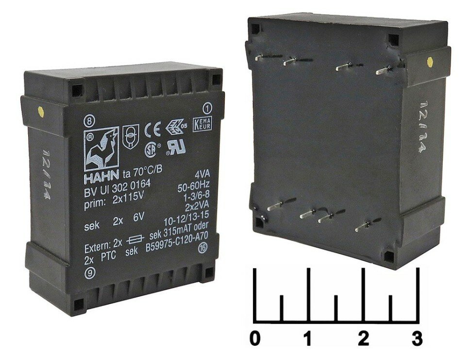 Трансформатор 2*6V 0.33A BVUI 302 0164